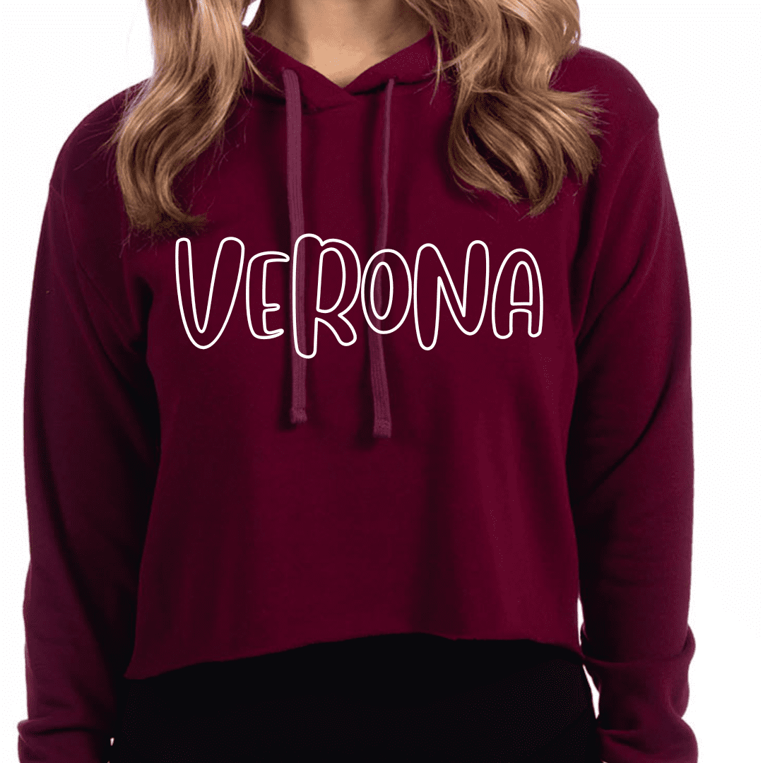 Verona Woman’s Cropped Hoodie – ShopGetTanked